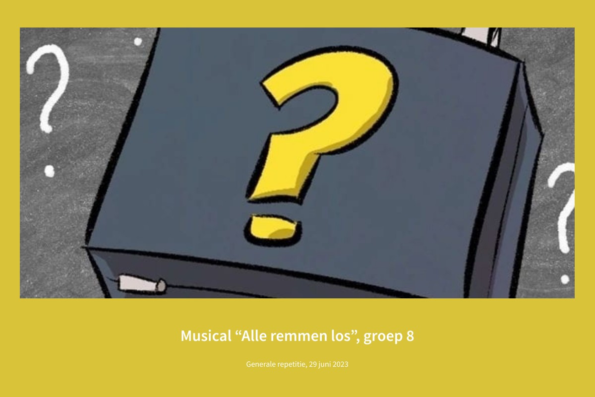 Musical "Alle remmen los", groep 8