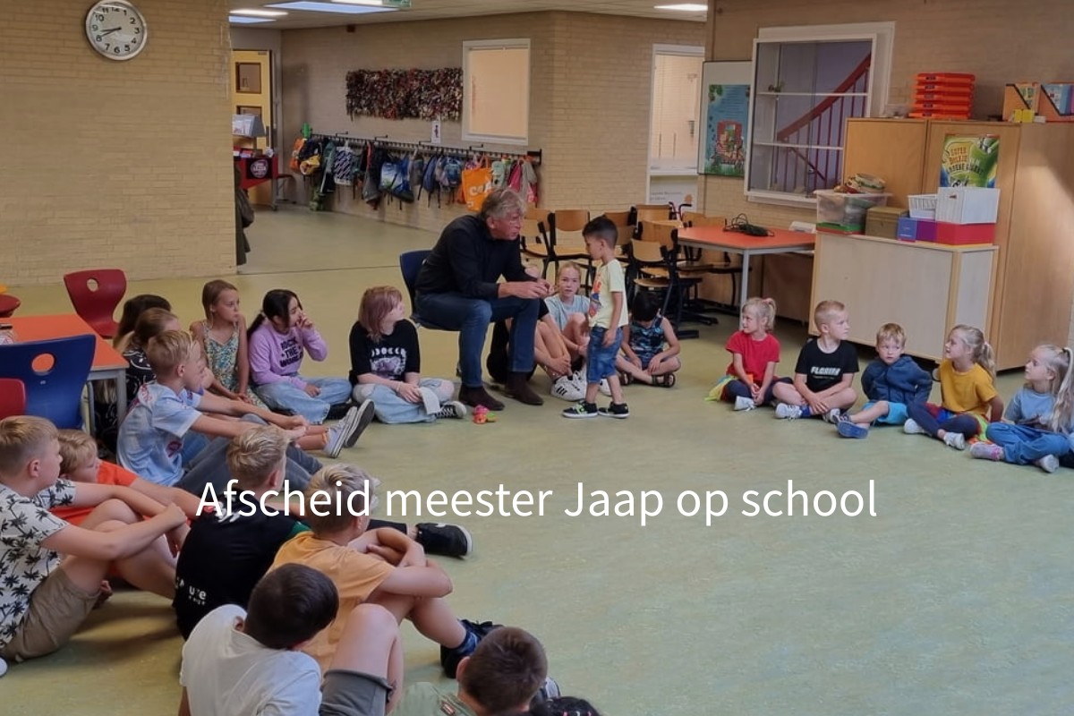 Afscheid meester Jaap op school