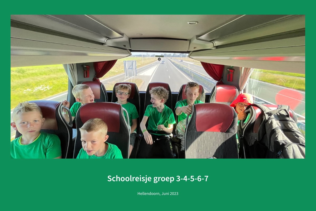 Schoolreisje groep 3-4-5-6-7